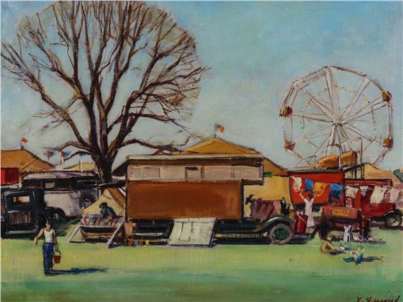 Louis Freund | A Circus Backlot | MutualArt