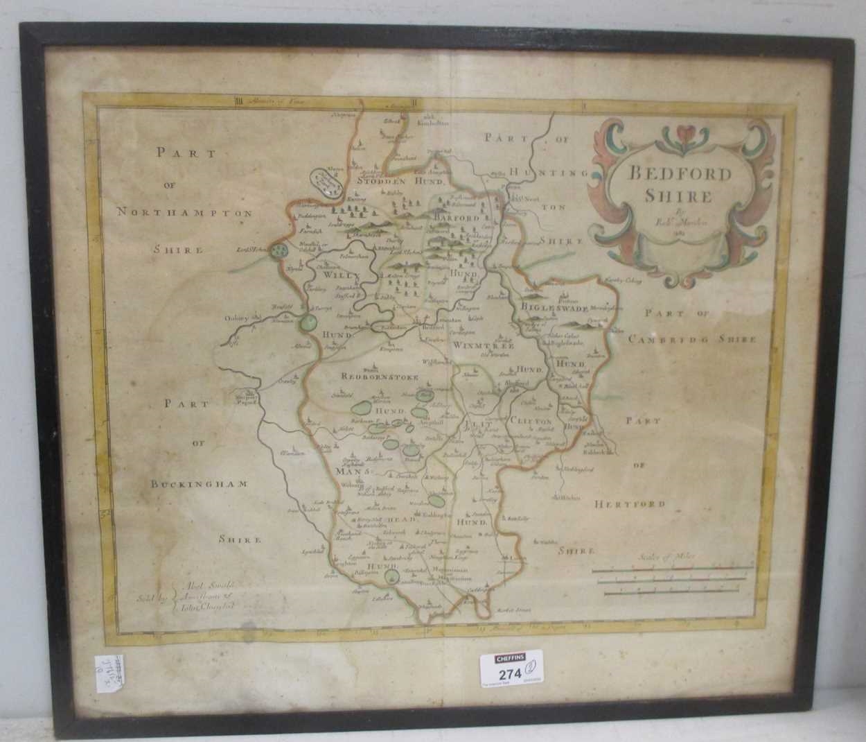 Robert Morden | Maps of Bedfordshire and Oxfordshire | MutualArt