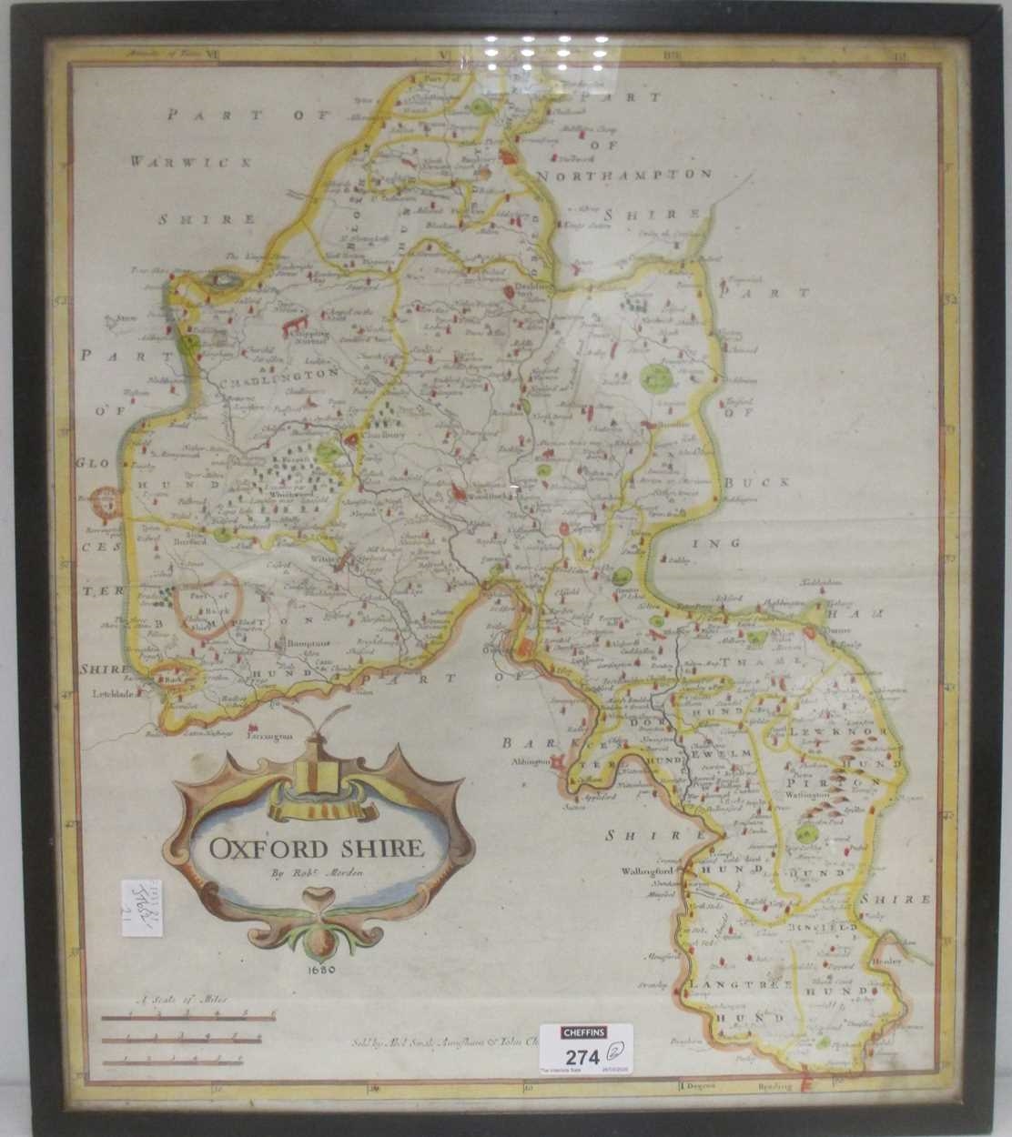 Robert Morden | Maps of Bedfordshire and Oxfordshire | MutualArt