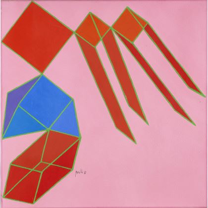 Achille Perilli | Il territorio del quadrato (1981) | MutualArt