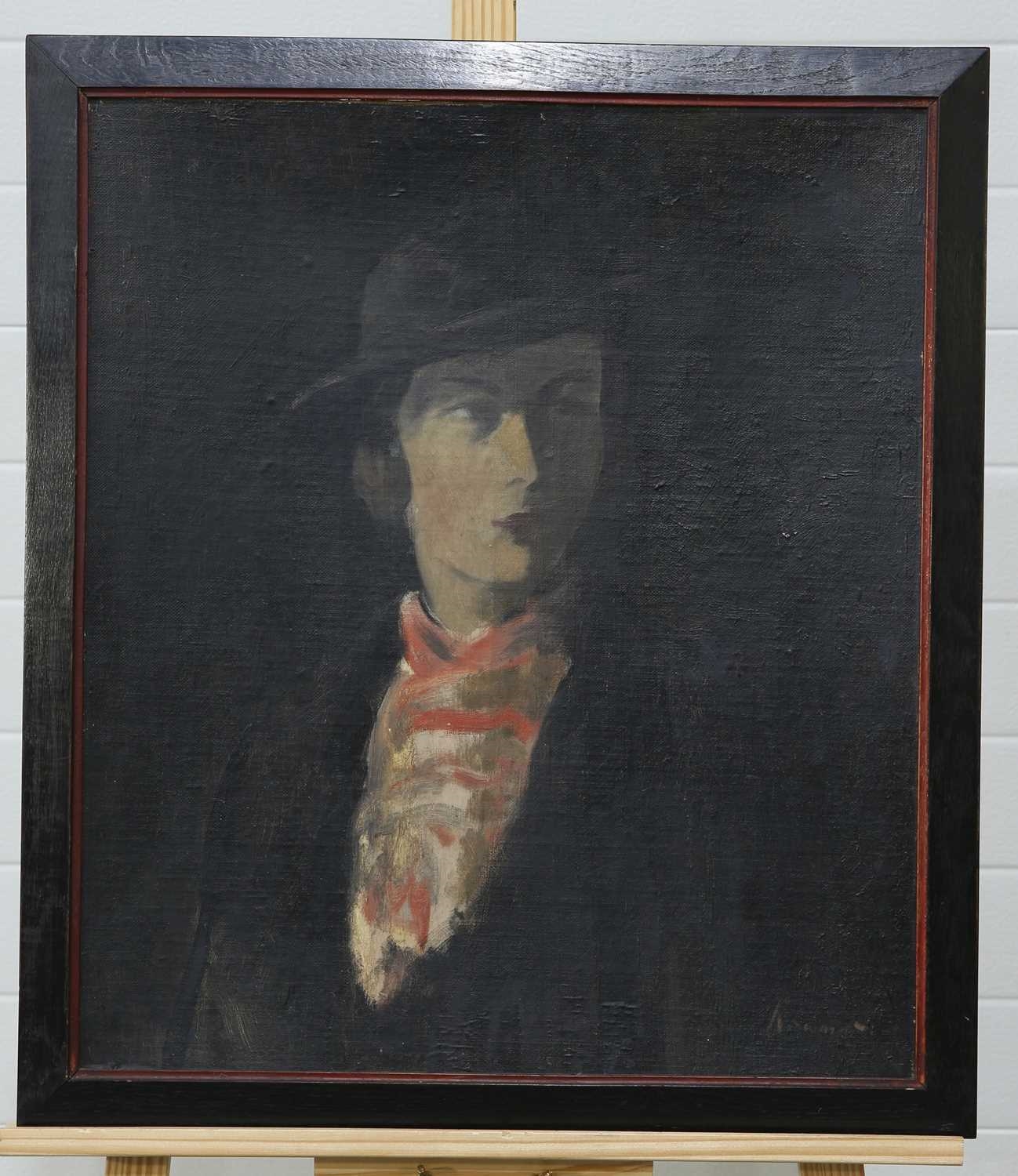 Jacob Kramer | PORTRAIT OF A LADY IN RIDING HAT | MutualArt