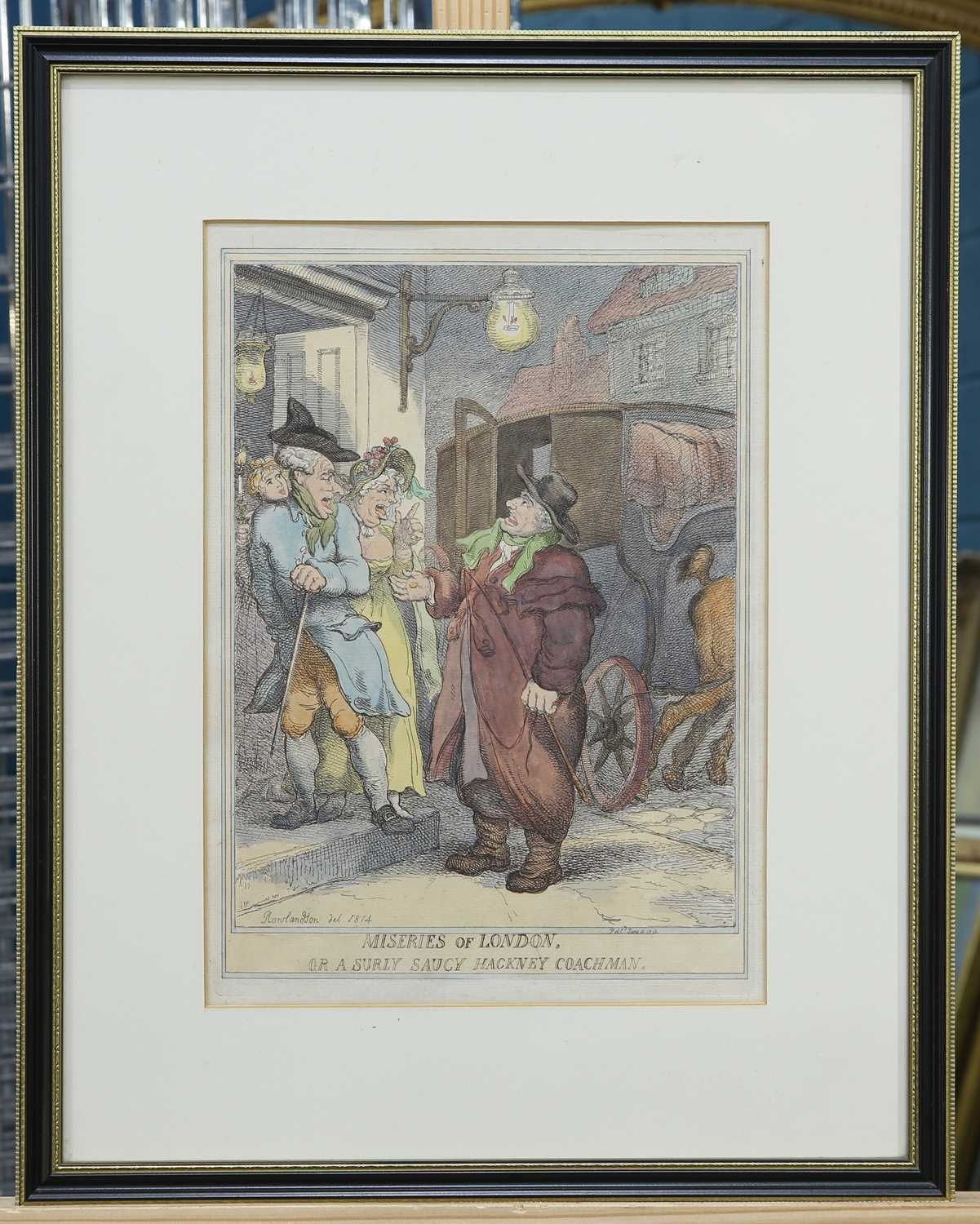 Thomas Rowlandson | MISERIES OF LONDON OR A SURLY SAUCY HACKNEY ...