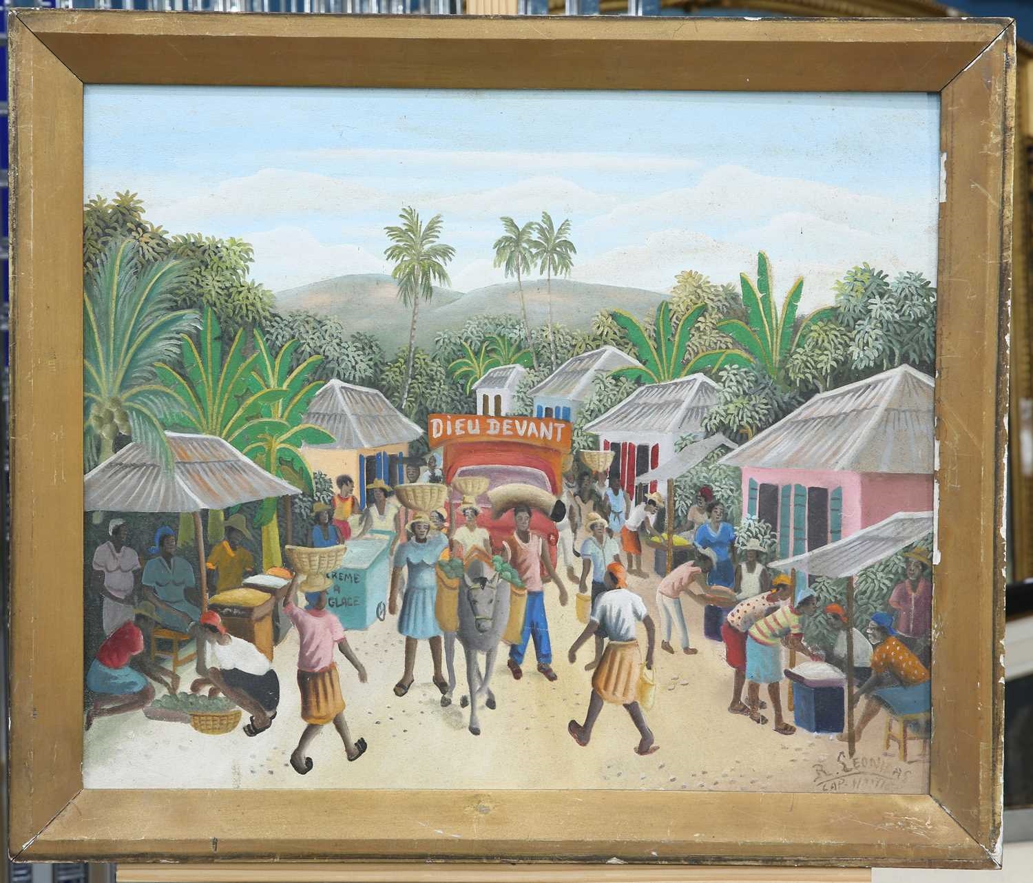 Rony Leonidas | A STREET MARKET IN HAIT | MutualArt