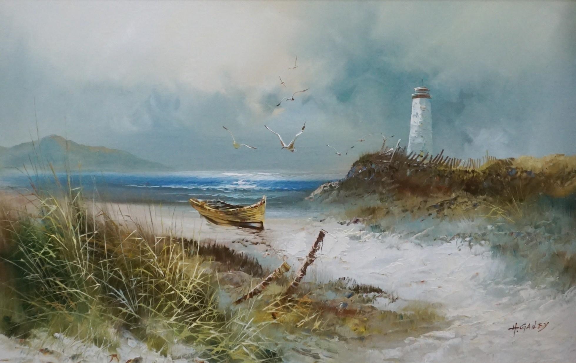H. Gailey | Lighthouse on the Shore | MutualArt