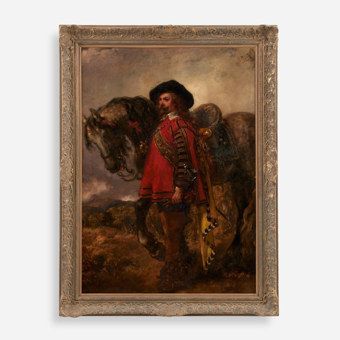 Sir John Gilbert | A Pre-Raphaelite Woman Seated in a Grey Silk Day ...