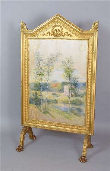 Anna Billing | Parawanik z malowanym pejzażem (1903) | MutualArt