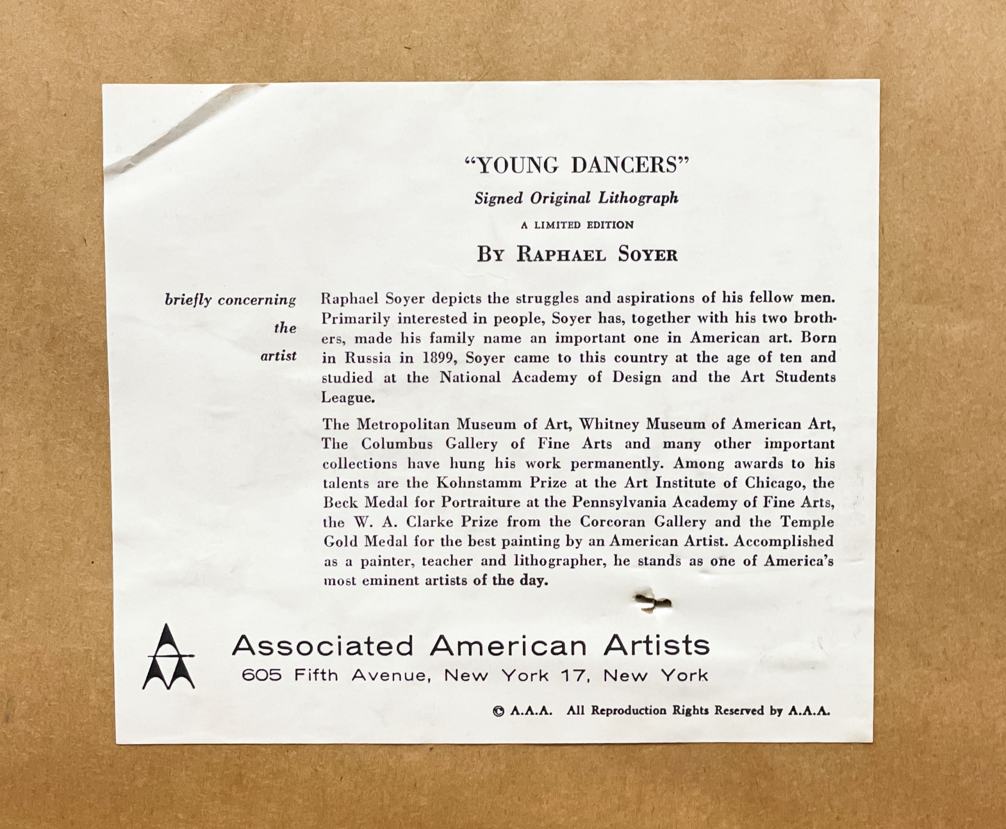 Raphael Soyer | Young Dancers | MutualArt