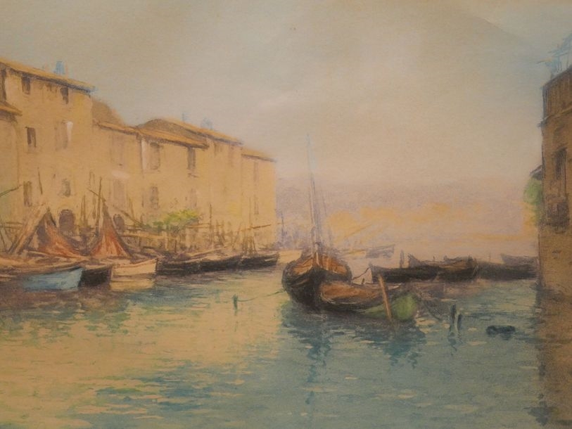 Manuel Robbe | Manuel ROBBE (1872-1936) Port of Martigues... - Lot 5 ...