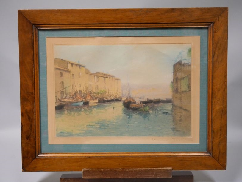 Manuel Robbe | Manuel ROBBE (1872-1936) Port of Martigues... - Lot 5 ...