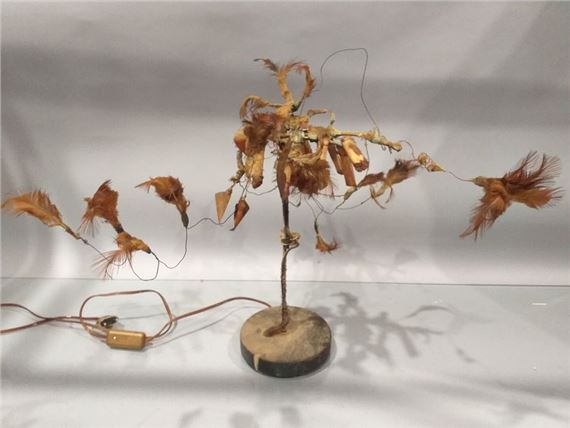 Olivier Mattei | Olivier MATTEI Sculpture in metal, feathers, bone and ...