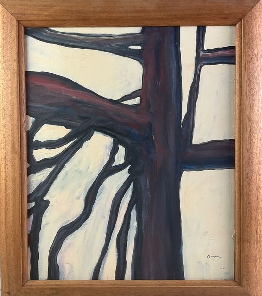 Olivier Mattei | Olivier MATTEI Trunks in hivore Oil on canvas Signed ...