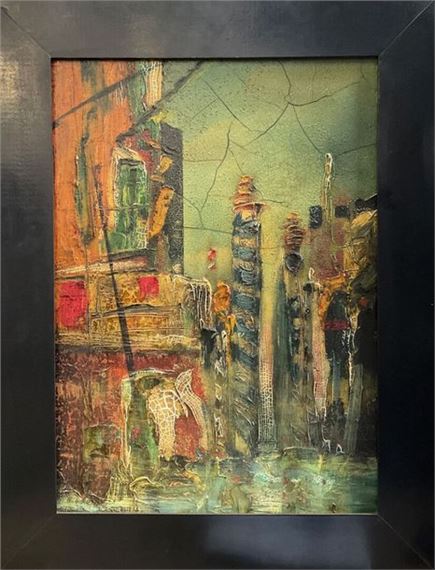 Olivier Mattei | Olivier MATTEI Venice Mixed media on panel 55 x 39 cm ...