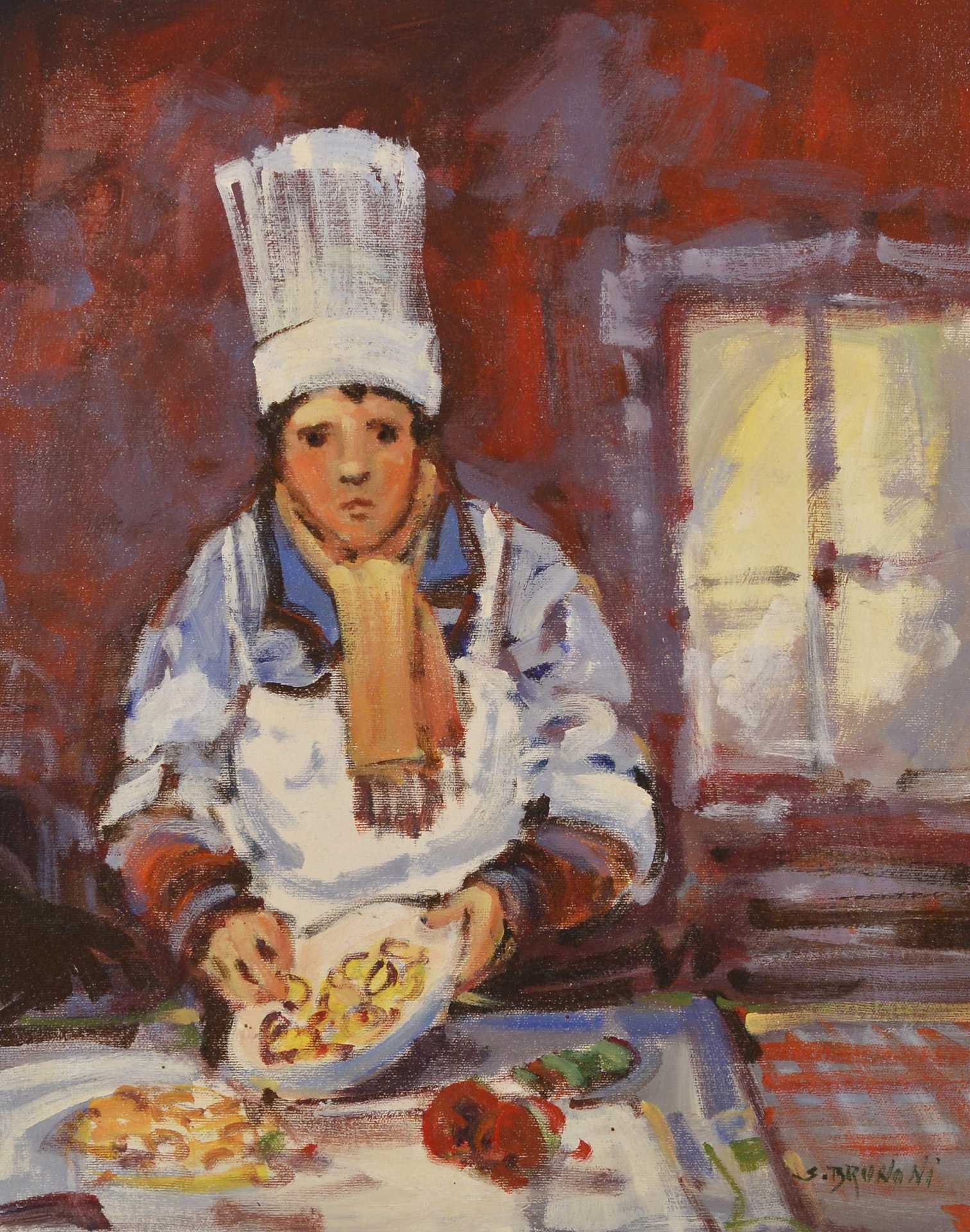 Serge Brunoni | Le marmiton Huile sur toile, signée en bas à droite et ...