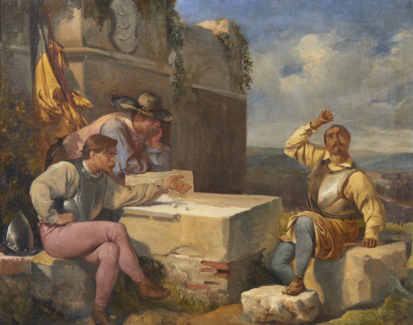 Francesco Saverio Altamura | Dice players (1860) | MutualArt
