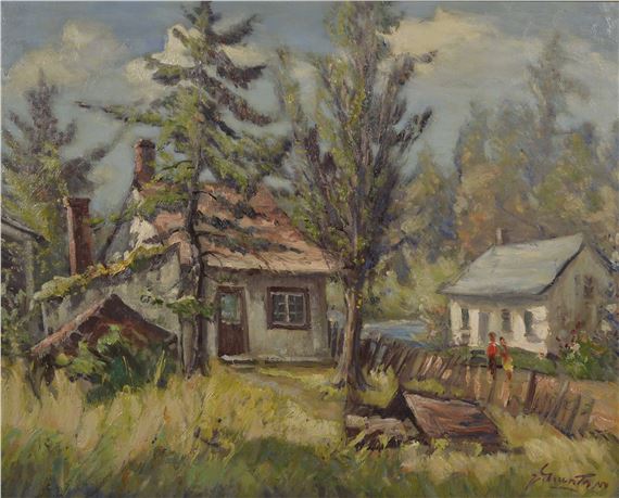 Joseph Giunta | Country scene Huile sur isorel, signée en bas à droite ...