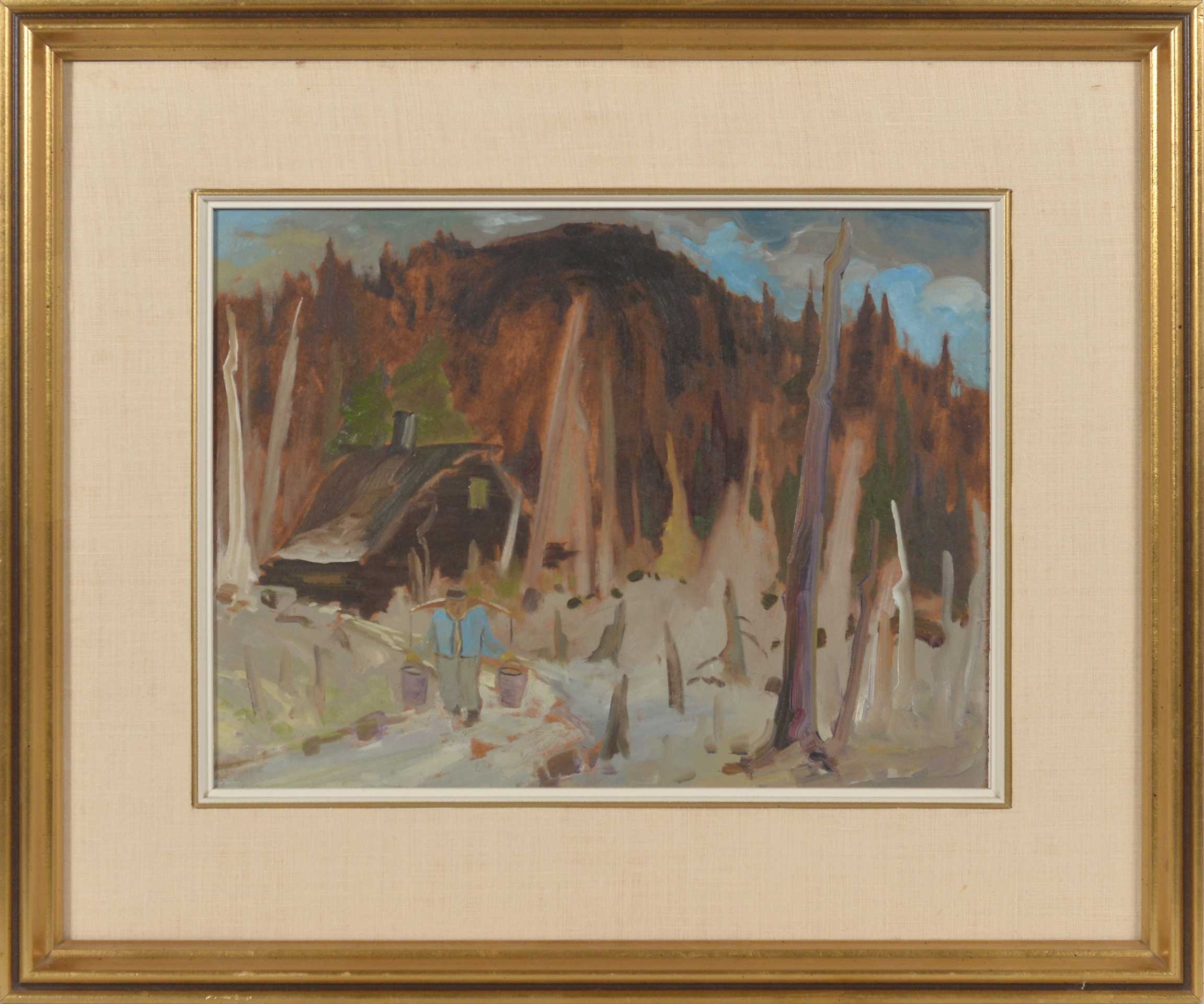 Louis Tremblay | Le porteur d'eau Huile sur isorel, signée au dos L ...