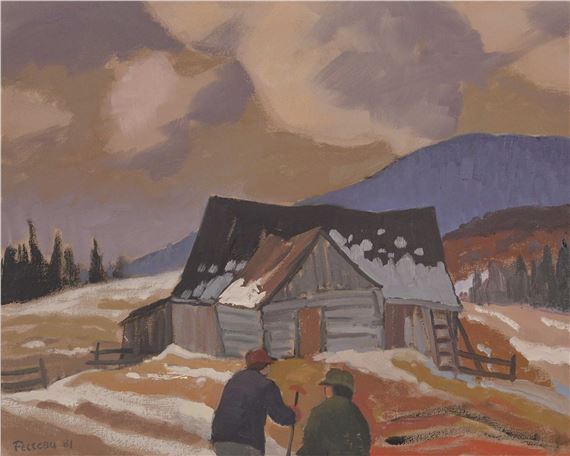 Marcel Fecteau | L'écurie des Montagnes (1981) | MutualArt