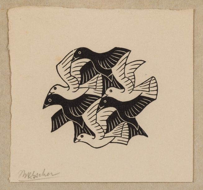 Maurits Cornelis Escher | Vlakvullingsmotief met vogels (1949) | MutualArt