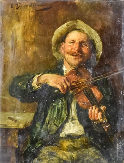 Ernst Karl Georg Zimmermann | Seated half length portrait of a man ...