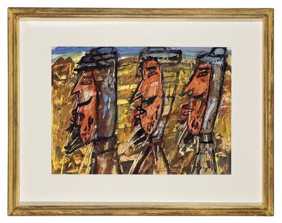 Jean Dubuffet | Trois bédouins (1947 - 1948) | MutualArt