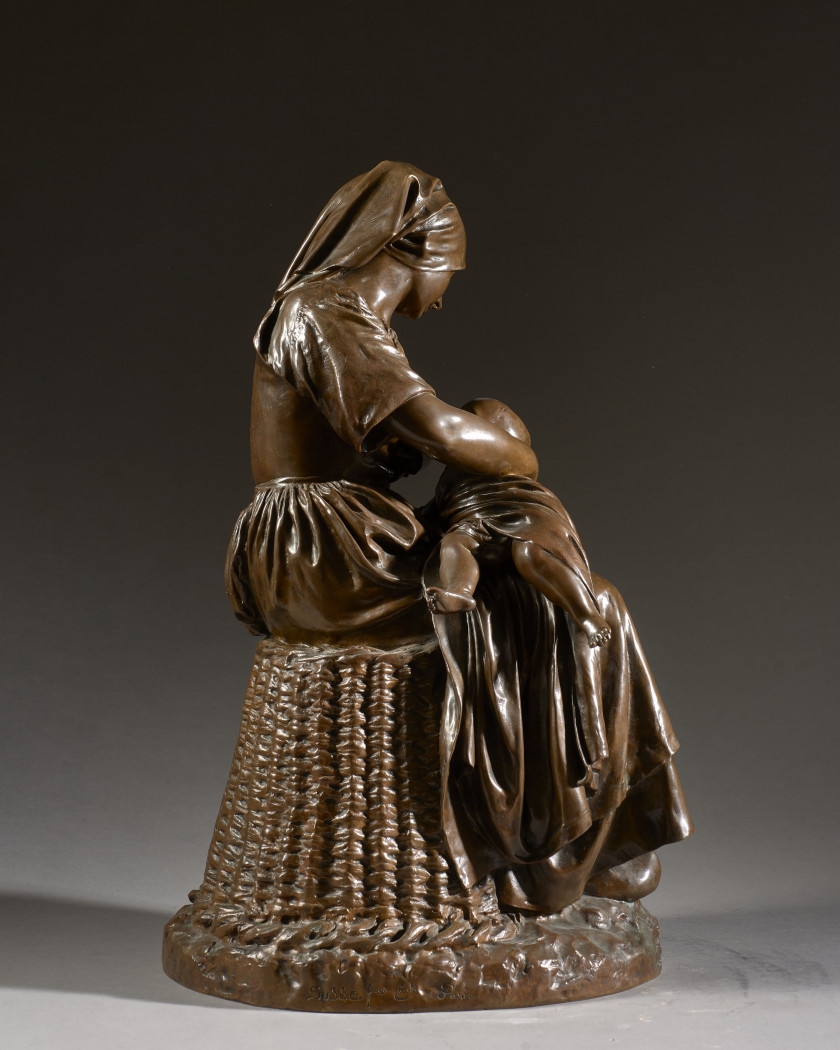 Aimé Jules Dalou | Paysanne française allaitant son enfant (1838 - 1902 ...