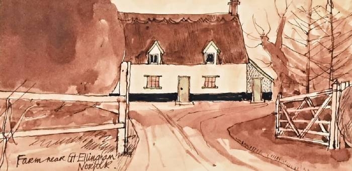 Percy Kelly | Farm near Great Ellingham Norfolk | MutualArt