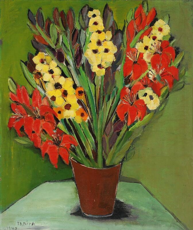 Tabita Schwenn | Still life with flowers (1940) | MutualArt