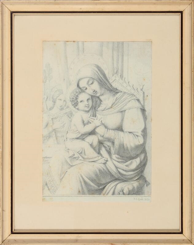 Johan Ludwig Gebhard Lund | Virgin Mary with baby Jesus (1820) | MutualArt
