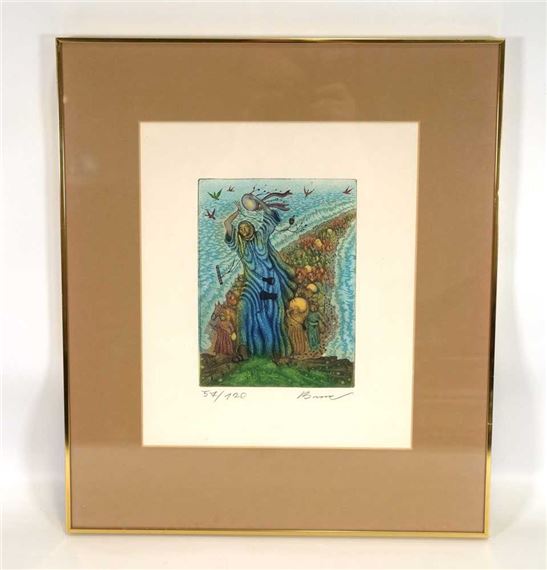 Arik Brauer | Through the Waters | MutualArt