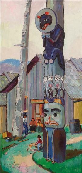 Emily Carr | The Totem of the Bear and the Moon (1912) | MutualArt