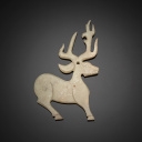 Zhou Dynasty | A RARE STAG-FORM LIGHT GREEN JADE PENDANT (1995) | MutualArt