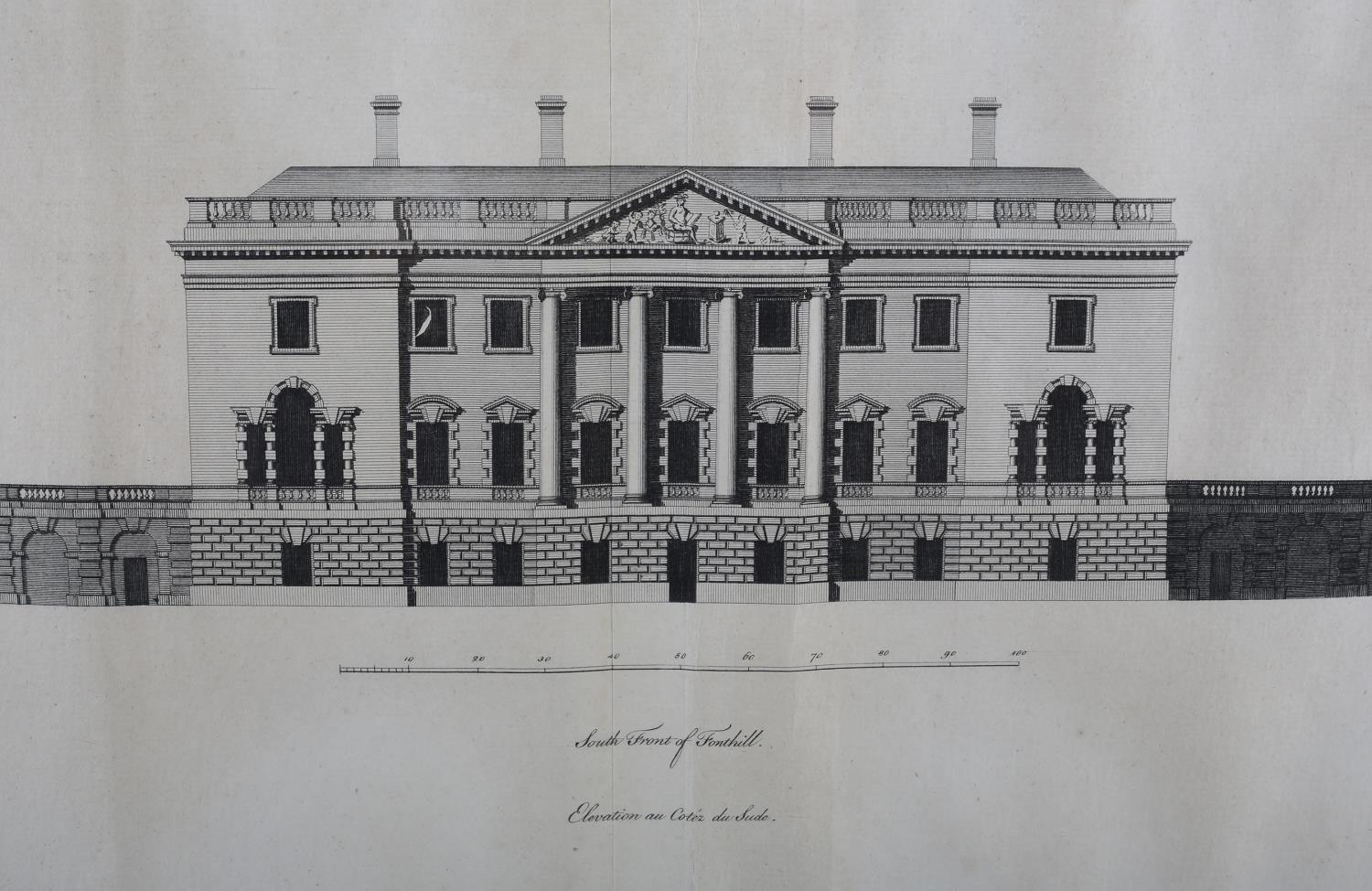 John Woolfe | Elevation of the Principal Front of Fonthill in Wiltshire ...