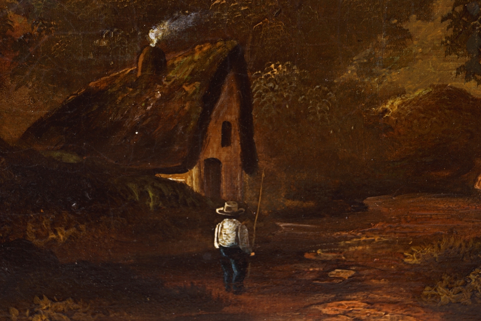 James Arthur O'Connor | Figure fishing in a wooded landscape | MutualArt