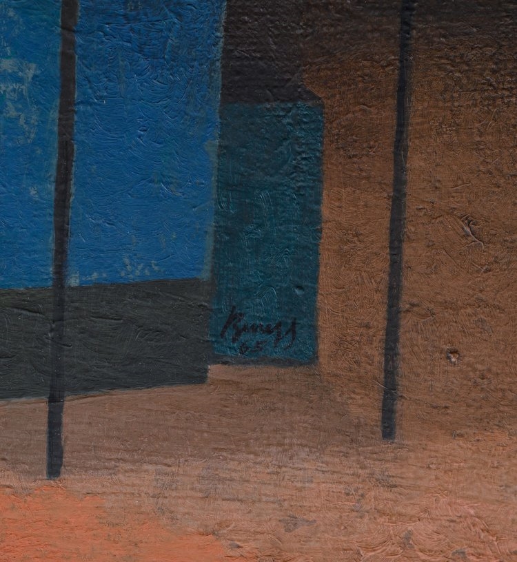 Vlastimil Benes | Trees by a Bridge (1965) | MutualArt
