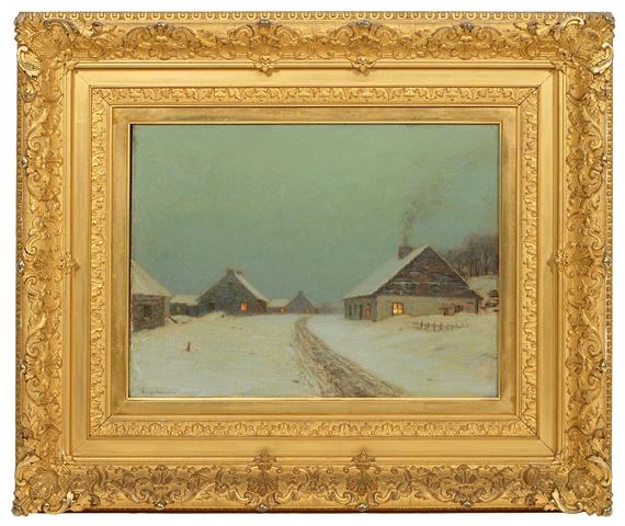 Lowell Birge Harrison | Birge Harrison 'December Twilight' Oil Painting ...