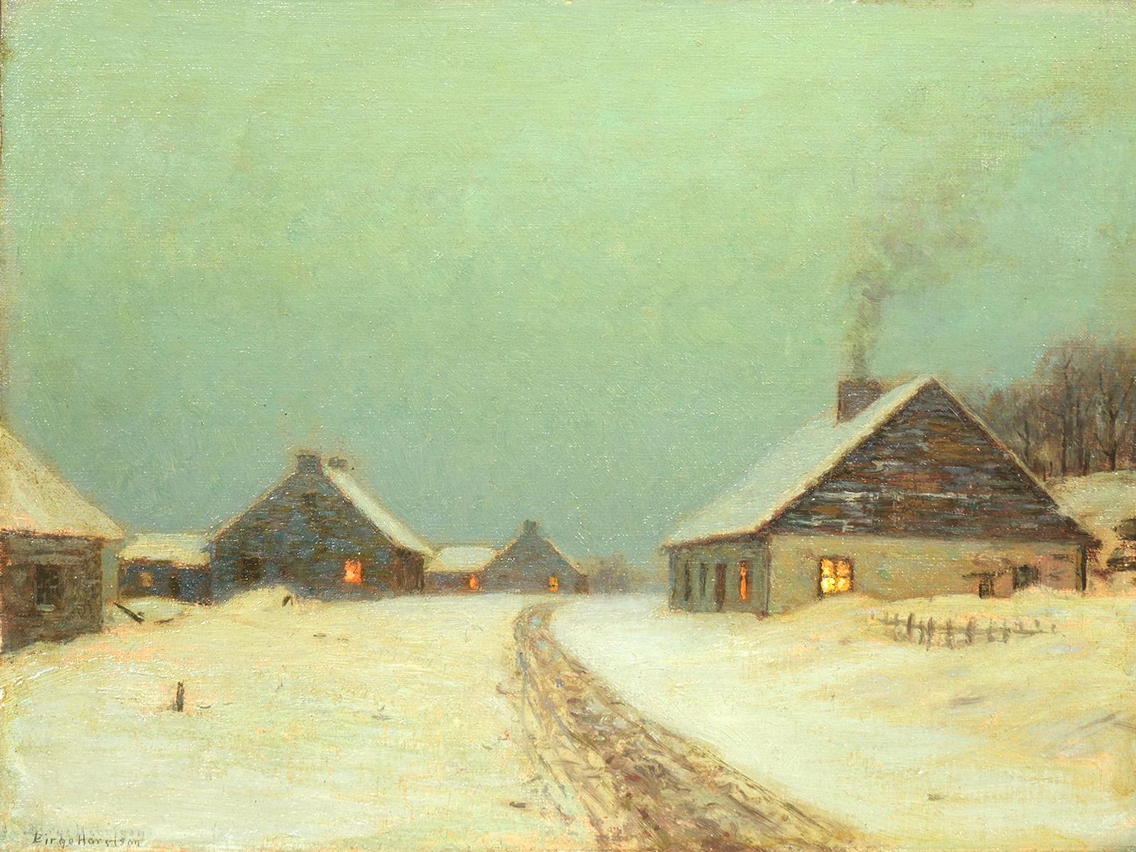 Lowell Birge Harrison | Birge Harrison 'December Twilight' Oil Painting ...