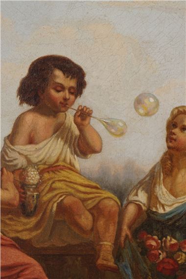 French School | Children blowing bubbles | MutualArt