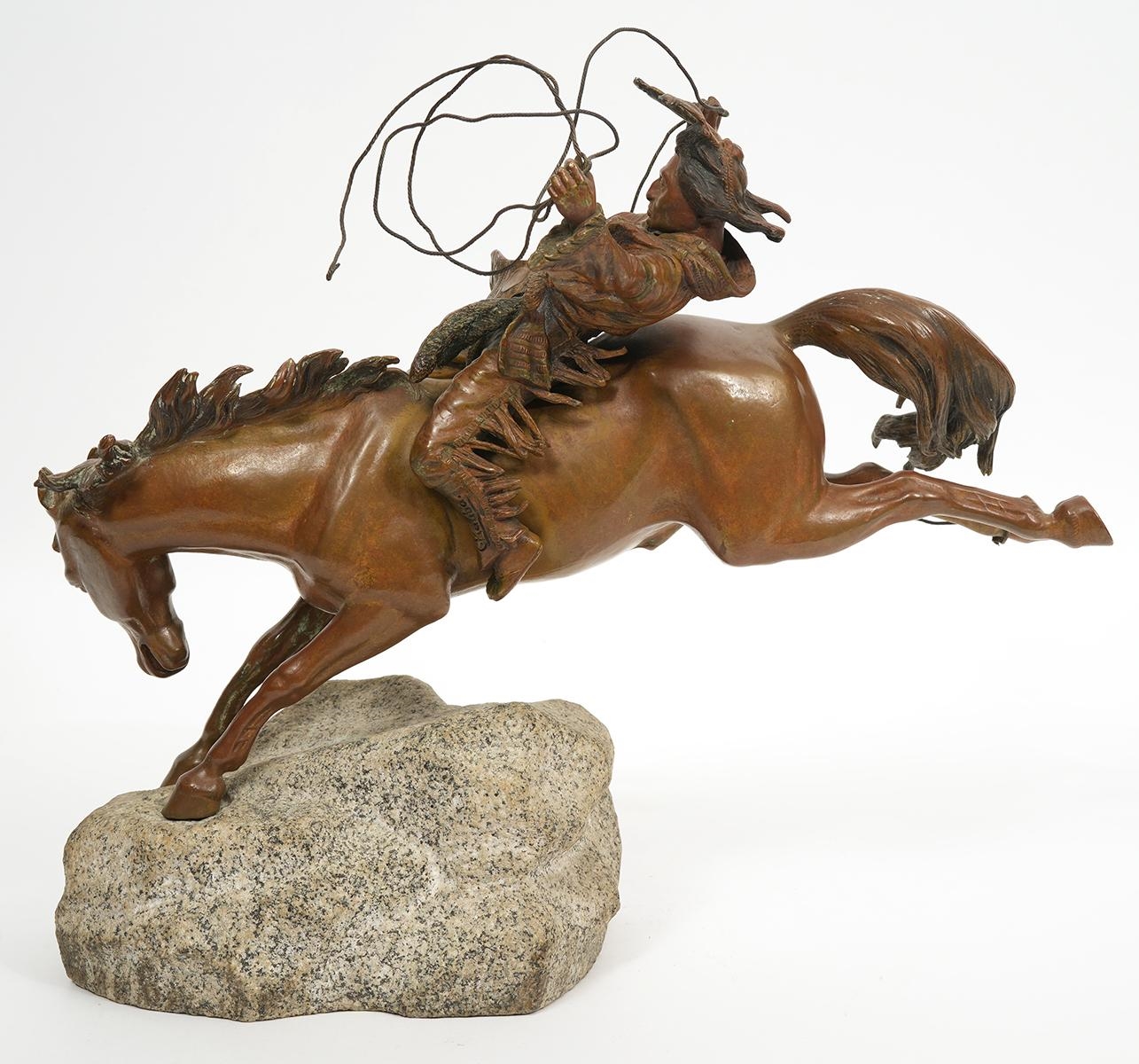 Carl Kauba | Carl Kauba Bronze Native American on Horseback | MutualArt