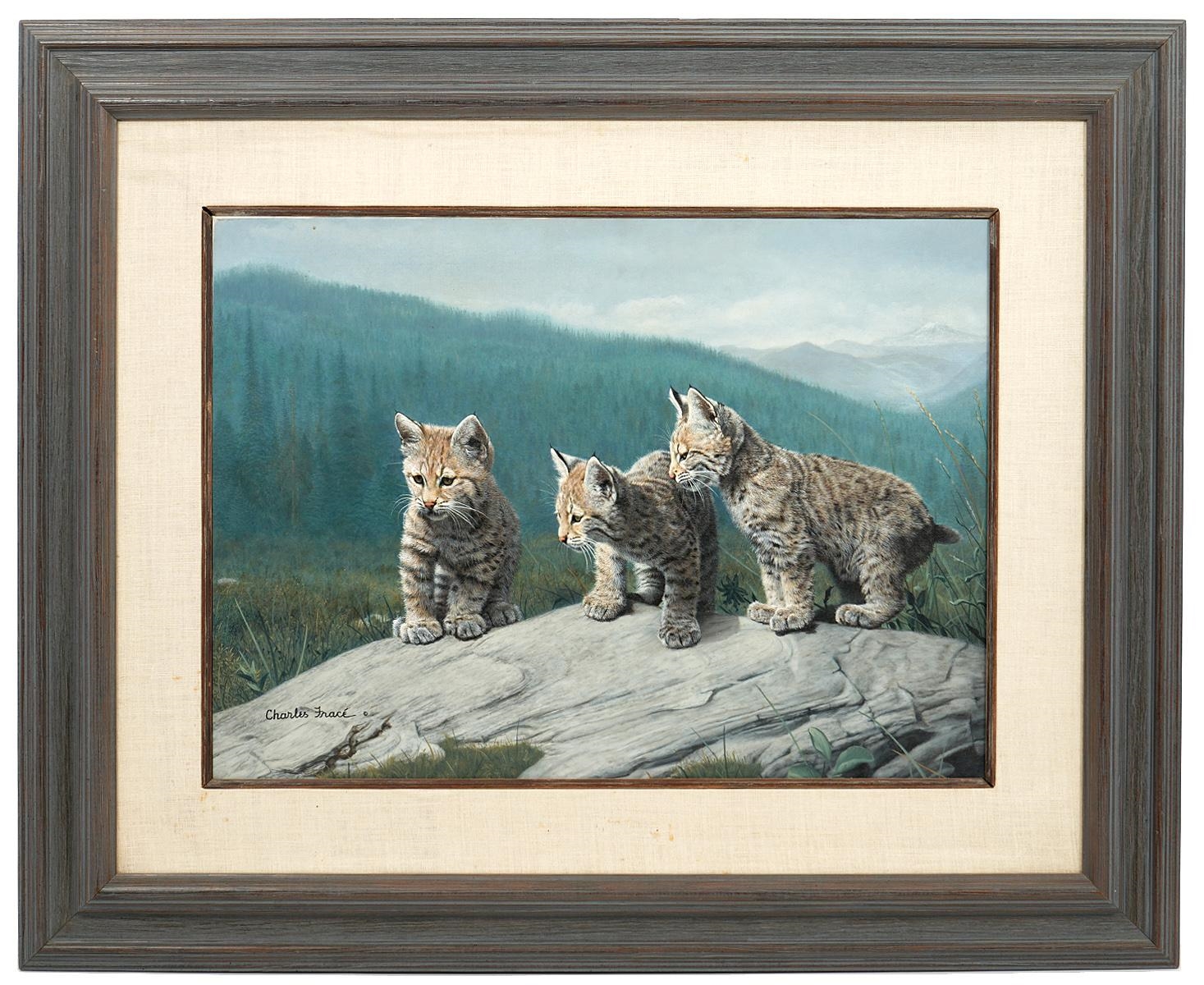 Frace Charles | Charles Frace 'Three of a Kind' Oil Painting (1986 ...