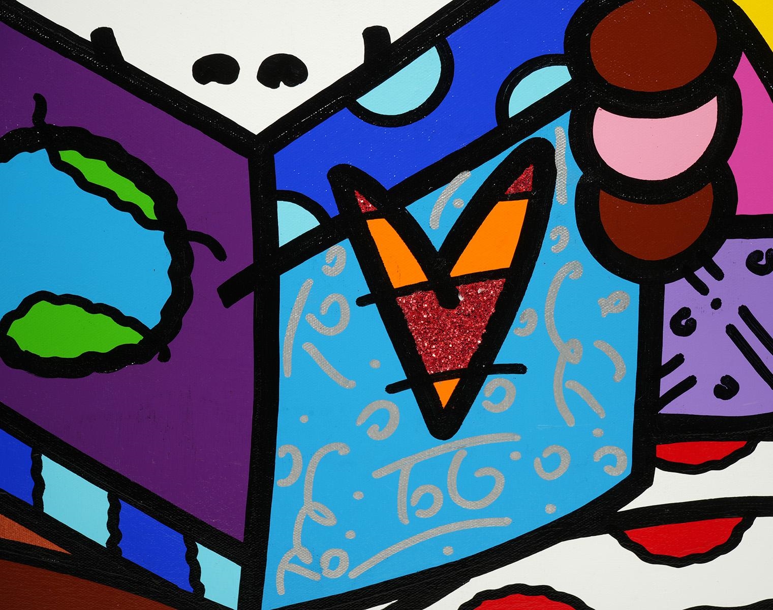 Romero Britto | Romero Britto 'Journey' Original Acrylic Painting ...