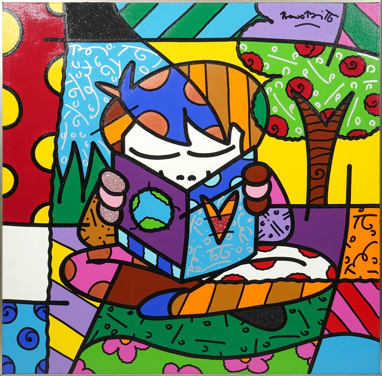 Romero Britto | Romero Britto 'Journey' Original Acrylic Painting ...