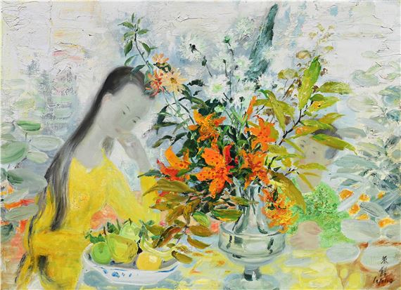 Le Pho | LE PHO | Lady with Flowers | MutualArt