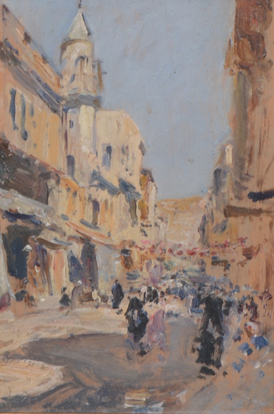 Henry Simpson | A Young Arab girl and Street Scene (1905) | MutualArt