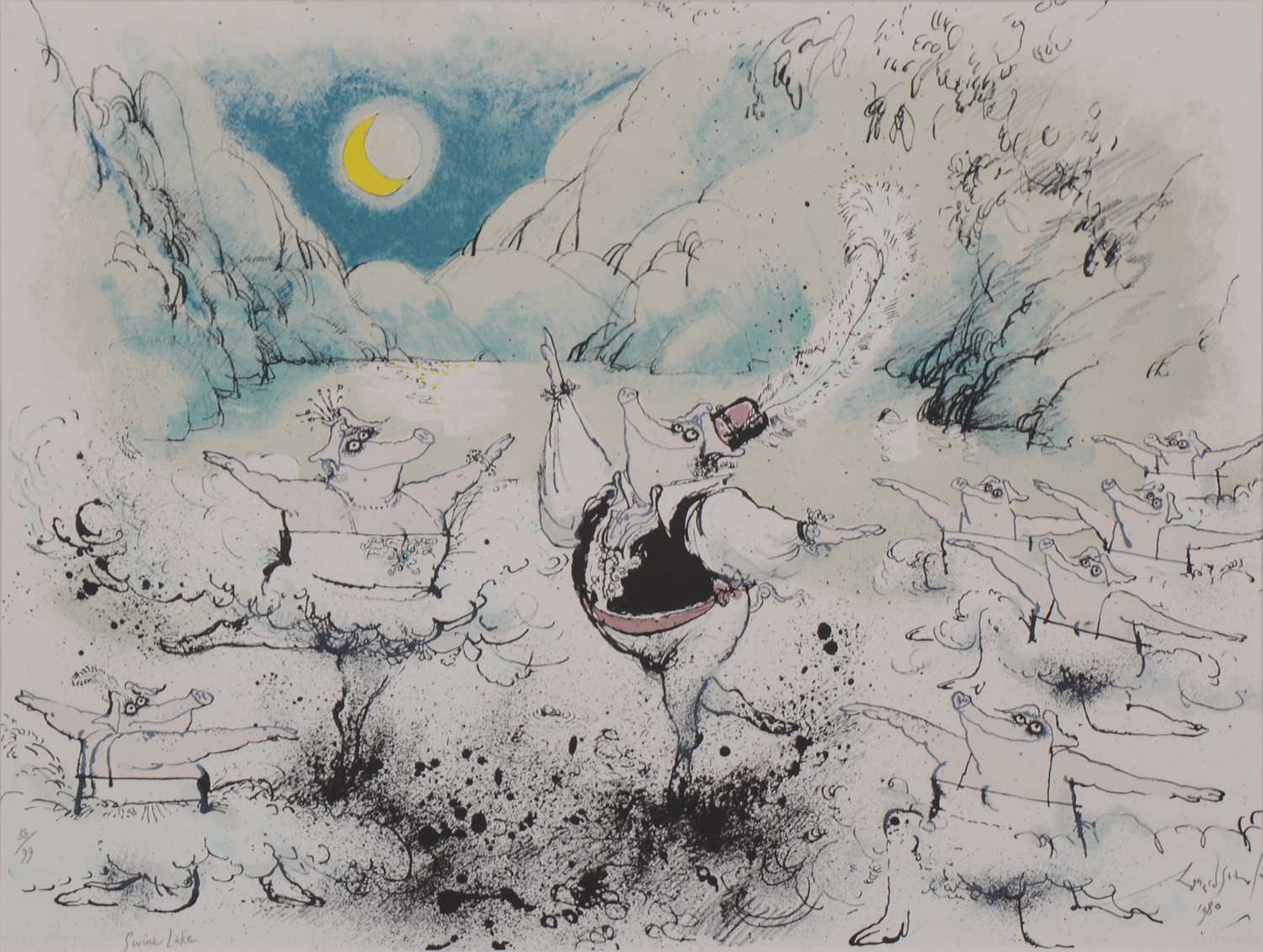 Ronald Searle | Swine Lake (1980) | MutualArt