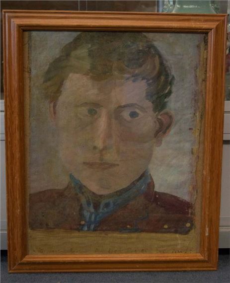 Lucian Freud | Portrait on canvas of a male figure | MutualArt