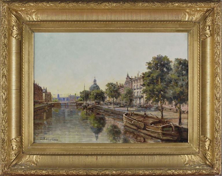 Gustave Mascart | Canal in Rotterdam | MutualArt