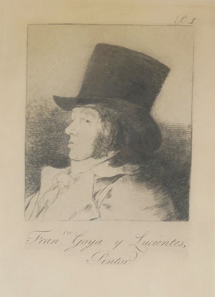 Francisco José de Goya y Lucientes | Autoportrait au chapiteau haut de ...
