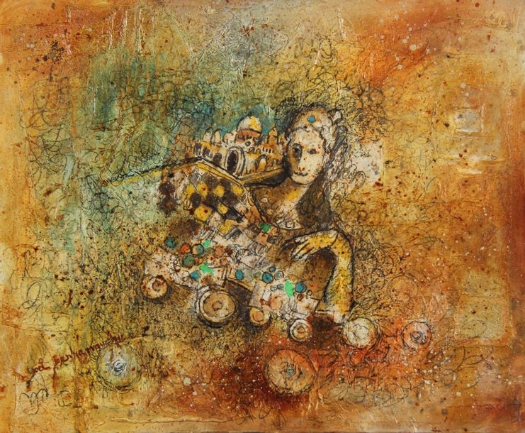 Yoel Benharrouche | Tourbillon d'amour Huile sur toile signée en bas à ...