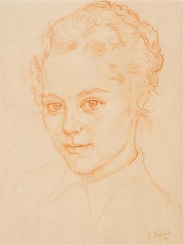 Hans Brasch | Portrait einer jungen Frau (1949) | MutualArt