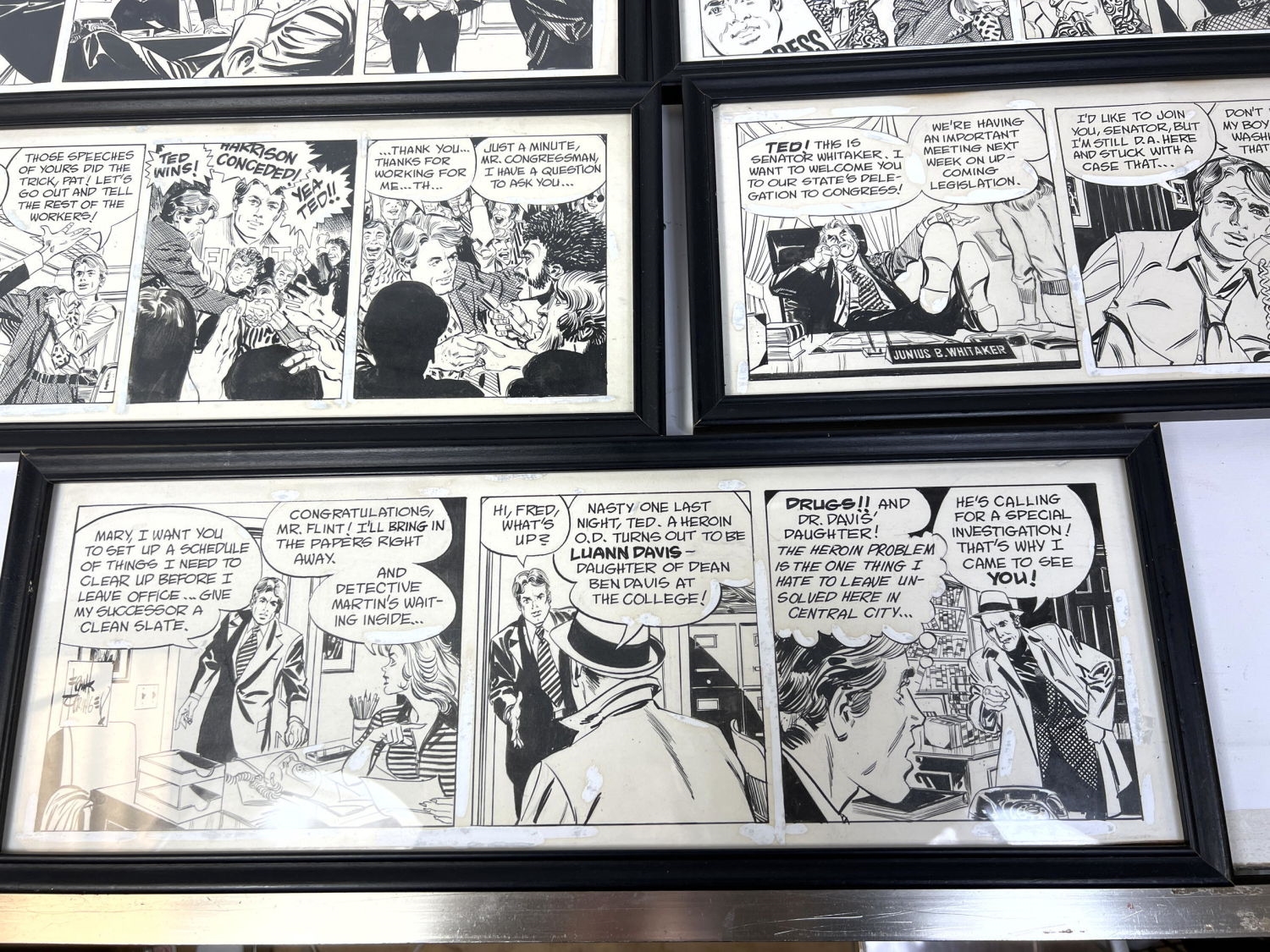 Frank Springer | 7pc Hand Drawn Political Comic Strip Set | MutualArt